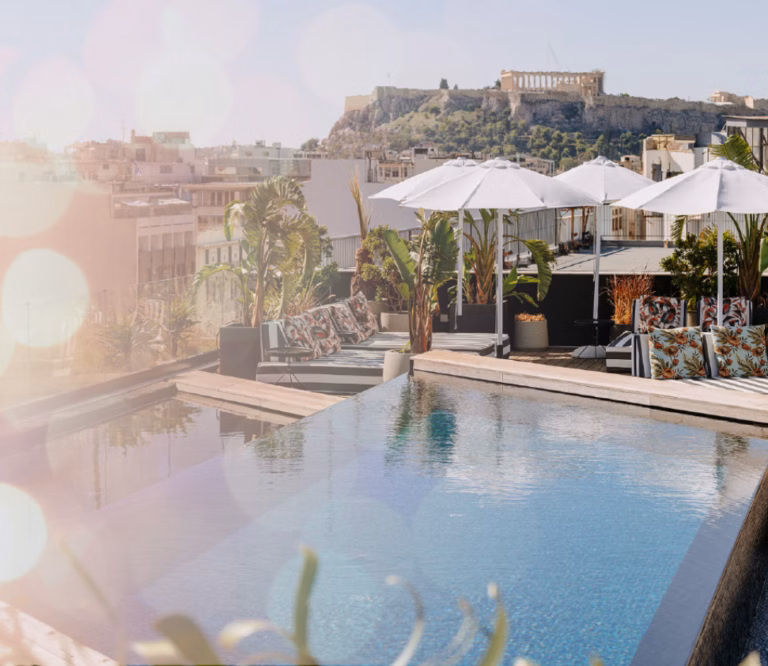Skylark Athens: Luxury hotel with a pool and a view of the Acropolis